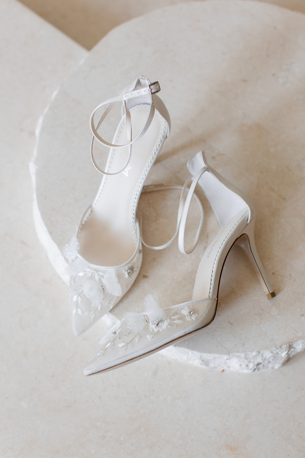 Bella Belle - Eve - Ivory Butterfly Heels – The White Collection