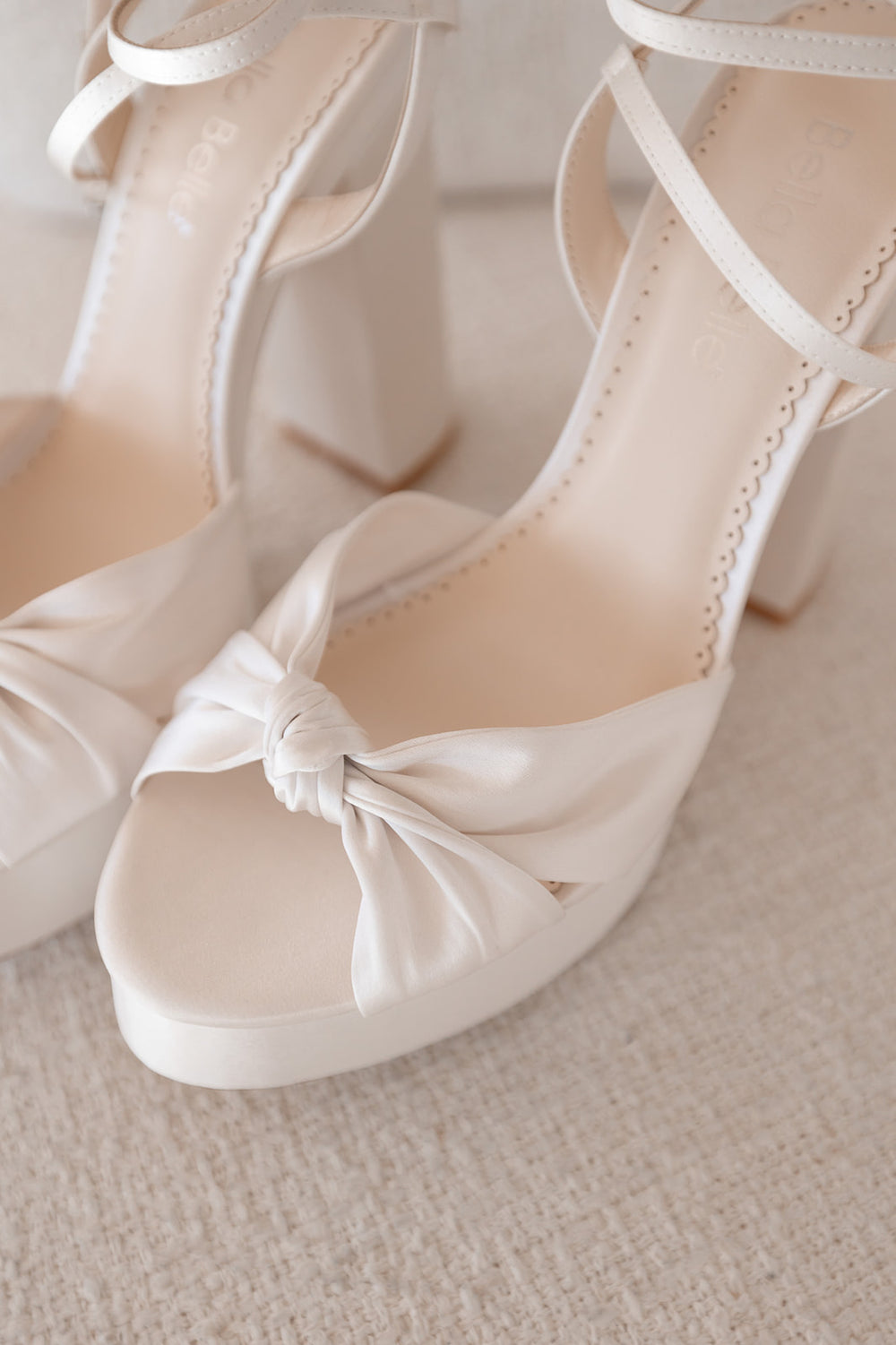 Bella Belle - Serafina - Open Toe Platform Bridal Sandals – The White ...