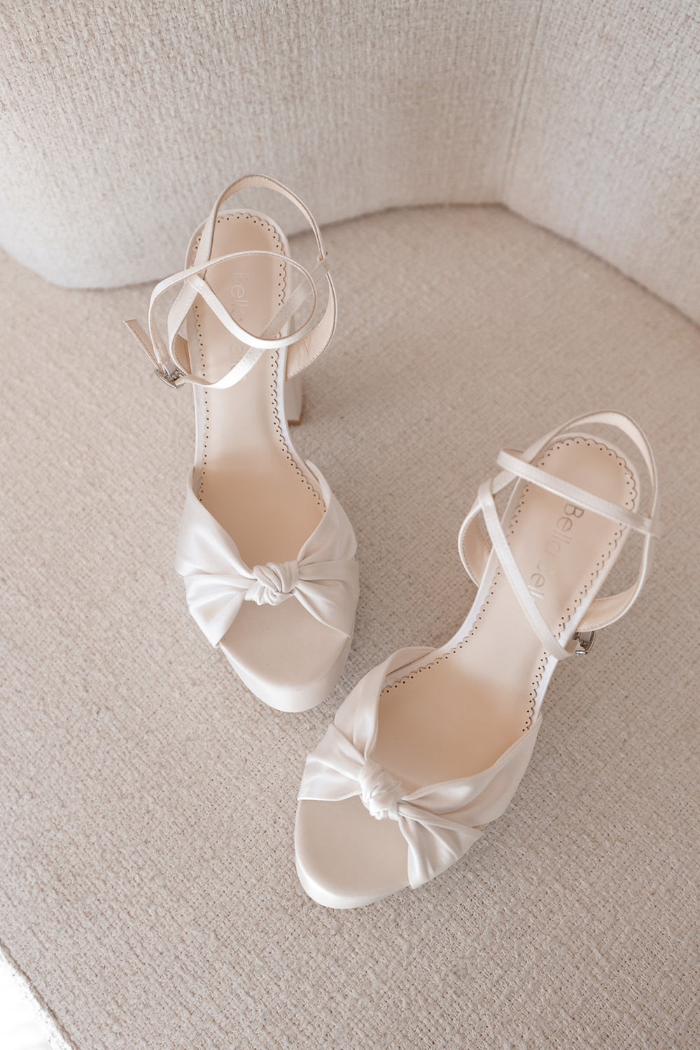 Bella Belle - Serafina - Open Toe Platform Bridal Sandals – The White ...
