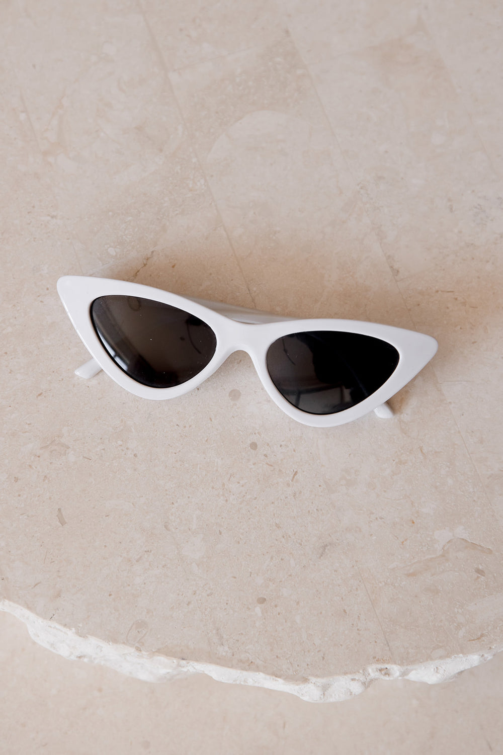 Brittany White Cat Eye Sunglasses The White Collection