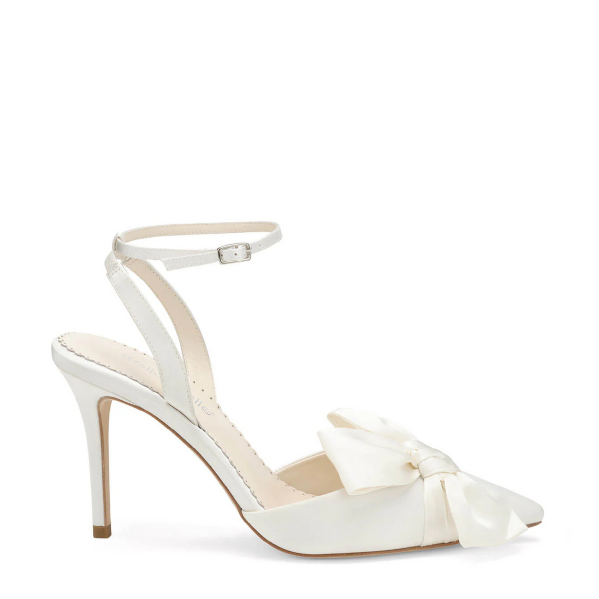 Bella Belle - Rhodes - Bow Wedding Heels with Removable Ankle Straps ...