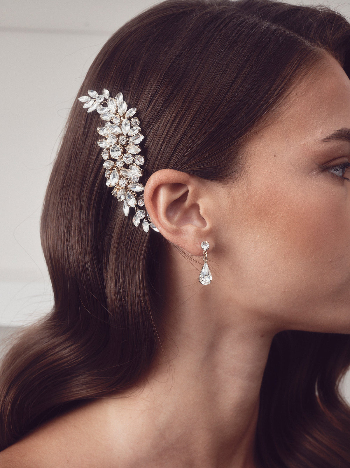 Celine - Luxurious Crystal Embellished Bridal Hair Clip – The White ...