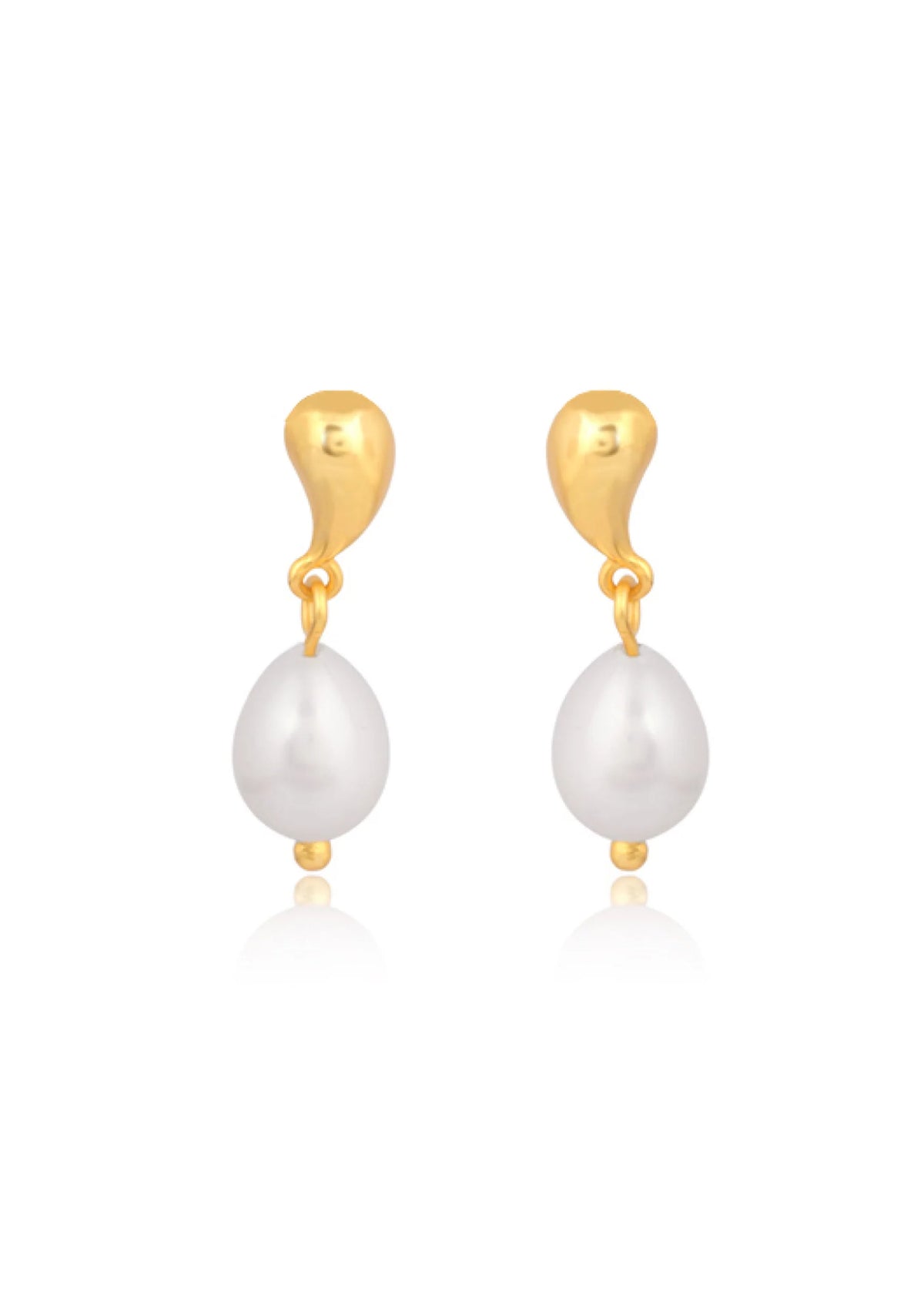 Lola Knight - Hailey - Pearl Drop Bridal Earrings - Gold – The White ...