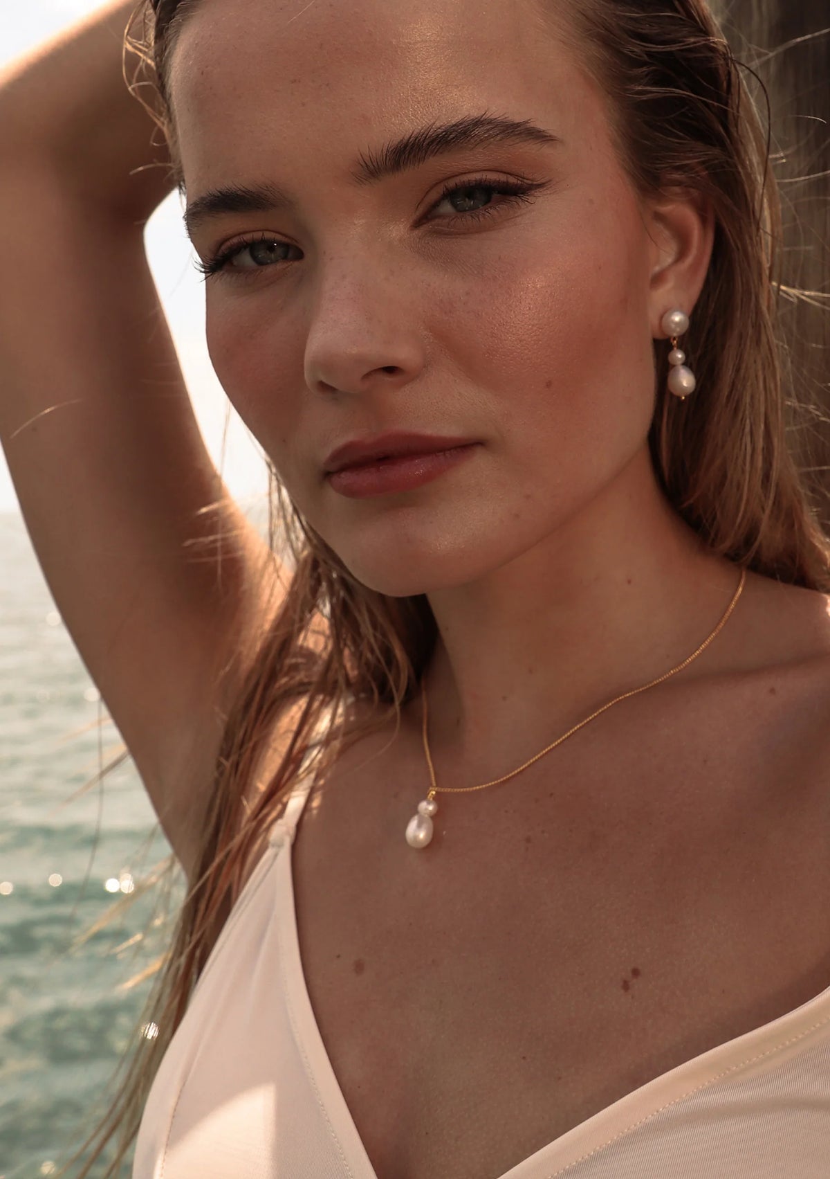 Lola Knight - Holly Pearl Necklace - 18K Gold – The White Collection
