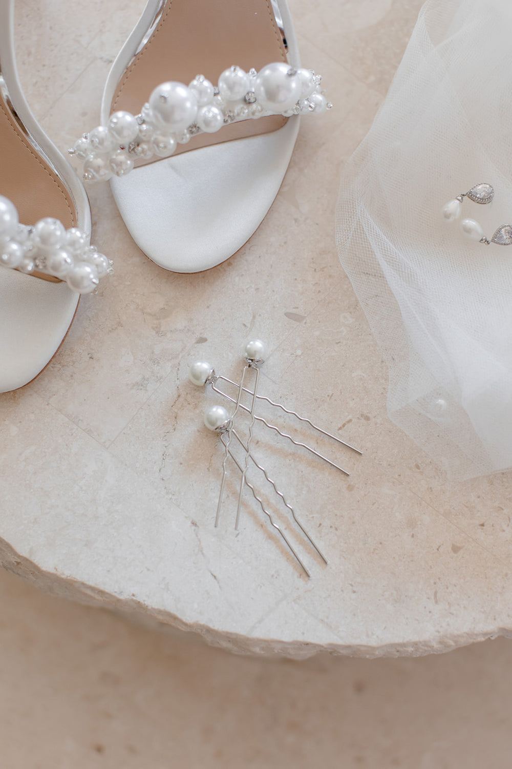 Bridal Pearl Hair Pin Trio – The White Collection