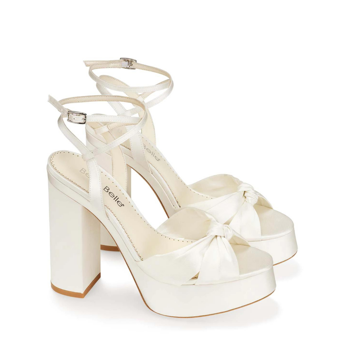 Bella Belle - Serafina - Open Toe Platform Bridal Sandals – The White ...
