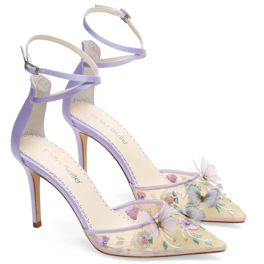 Bella Belle - Eve - Lavender Butterfly Heel | The White Collection