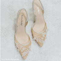 Bella Belle - Libby - Ivory Lace Floral Embroidered Bridal Heel | The ...
